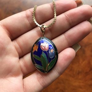 Vintage | Jewelry | Vintage Cloisonne Charm Necklace | Poshmark